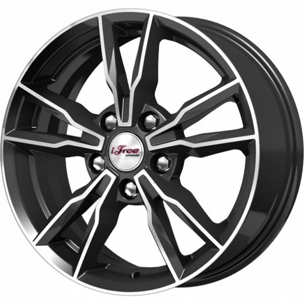 Купить КиК Аламида 6.5x16/5x114.3 ET 45 Dia 67.1 алмаз черный